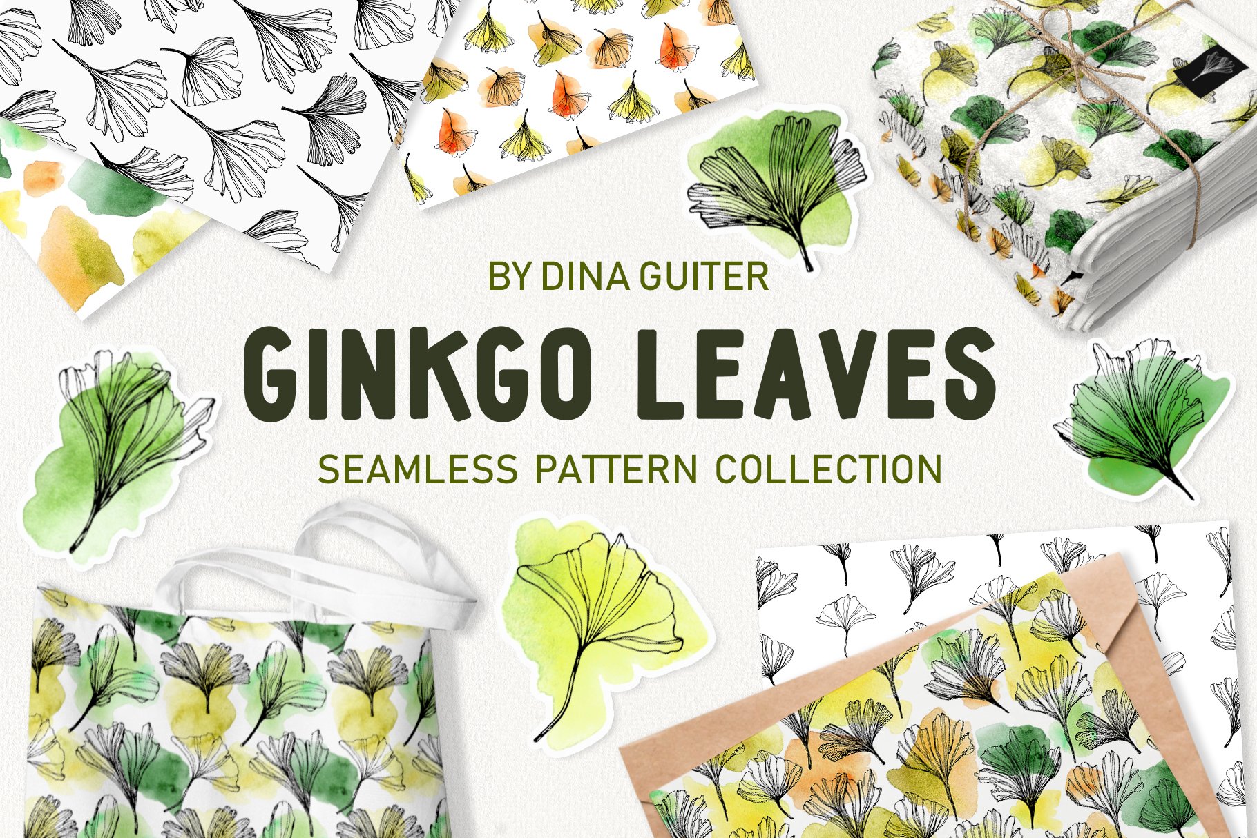 Ginkgo Leaves Pattern Collection