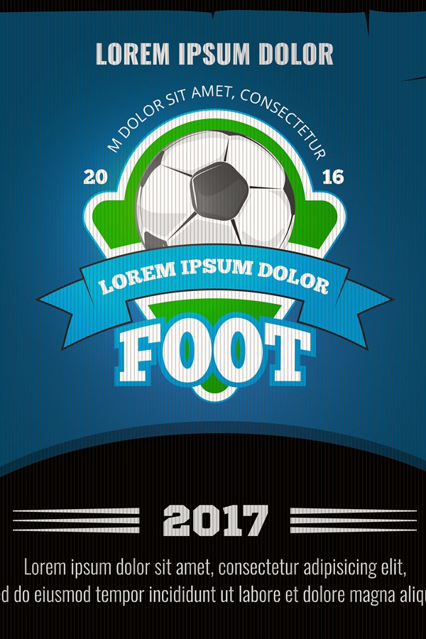 Football, soccer vector poster template (822551)