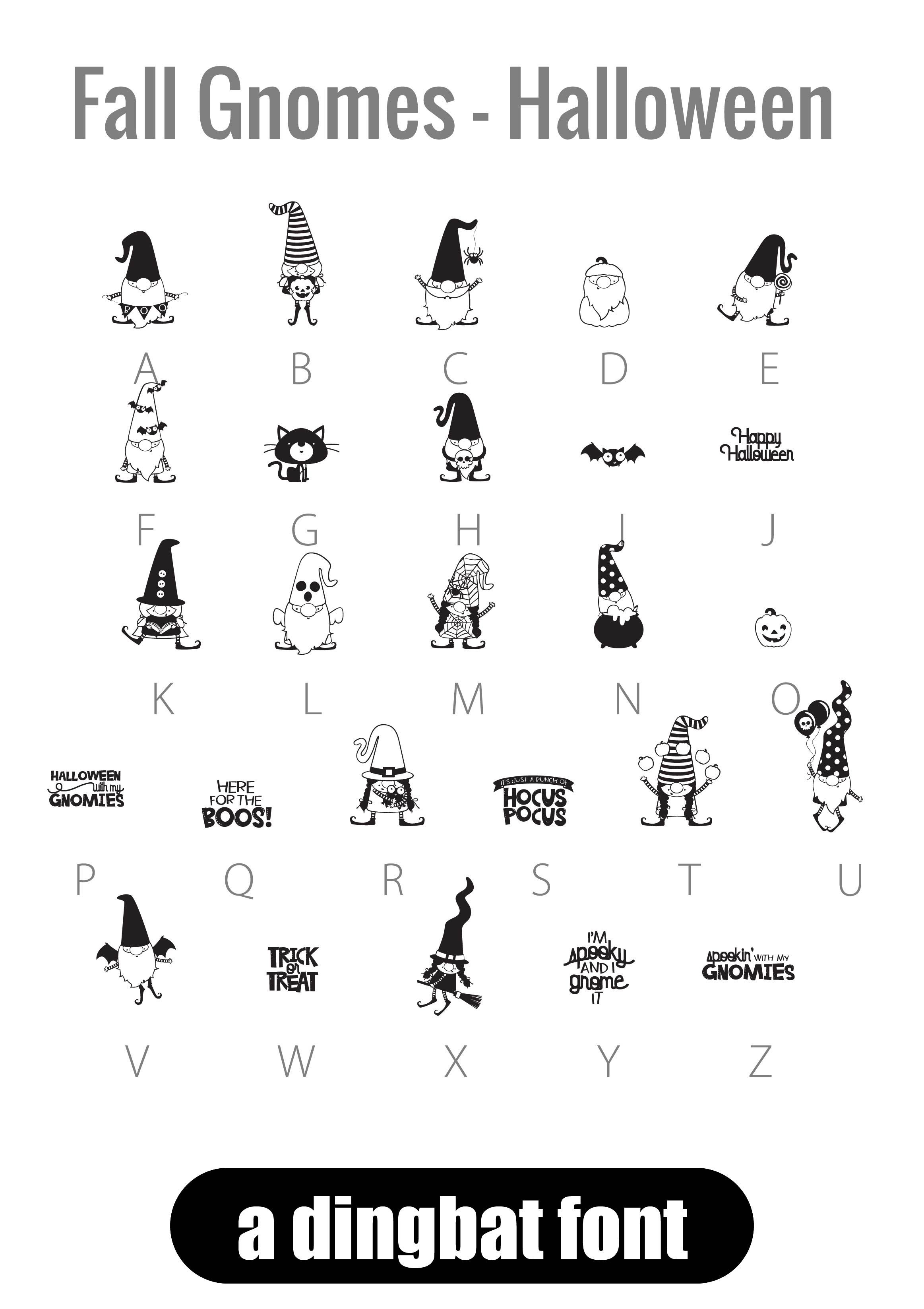 Two Halloween Dingbat Fonts with 72 creative images