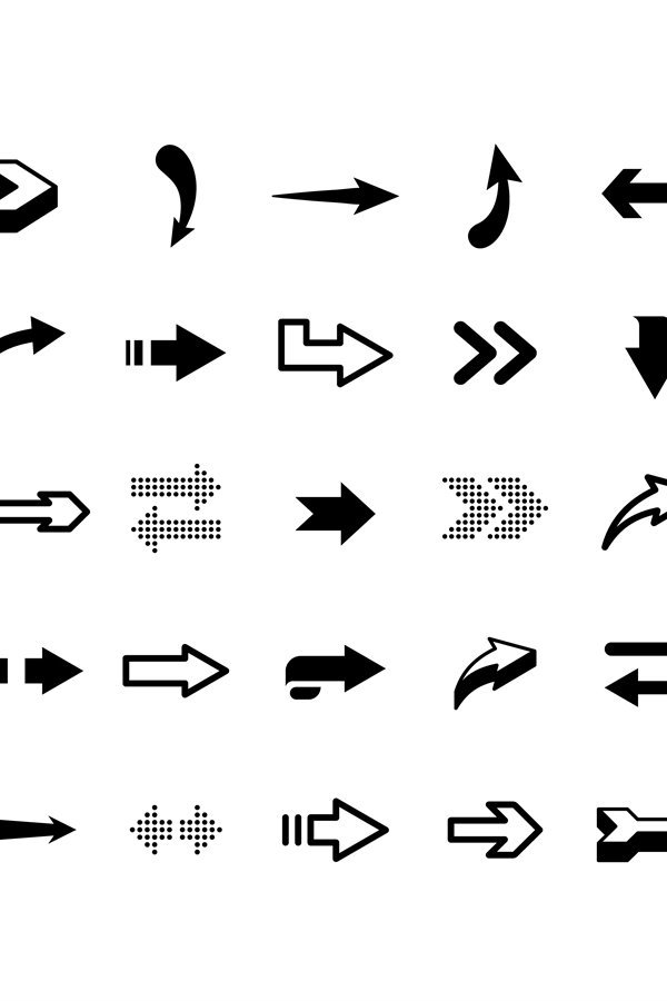 Graphic arrows. Modern interface graphic icons, (967766)