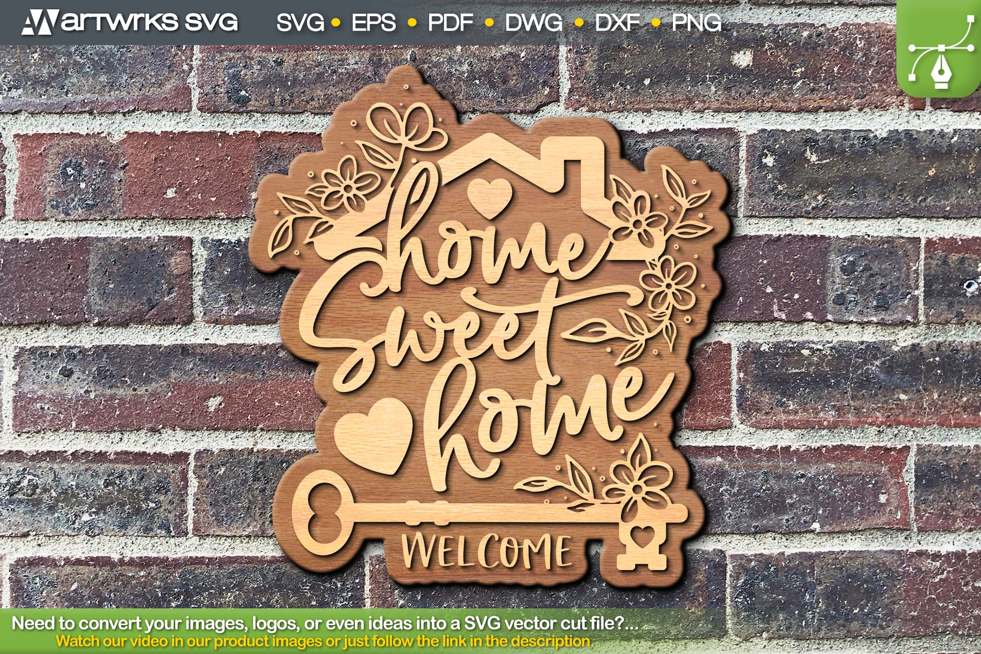 Home sweet home SVG Decor Laser cut files by Artworks SVG (1234762 ...