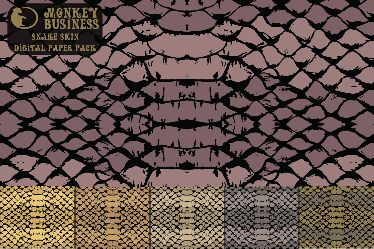 Snake skin digital paper pack, Repeating desgin, Jpg files