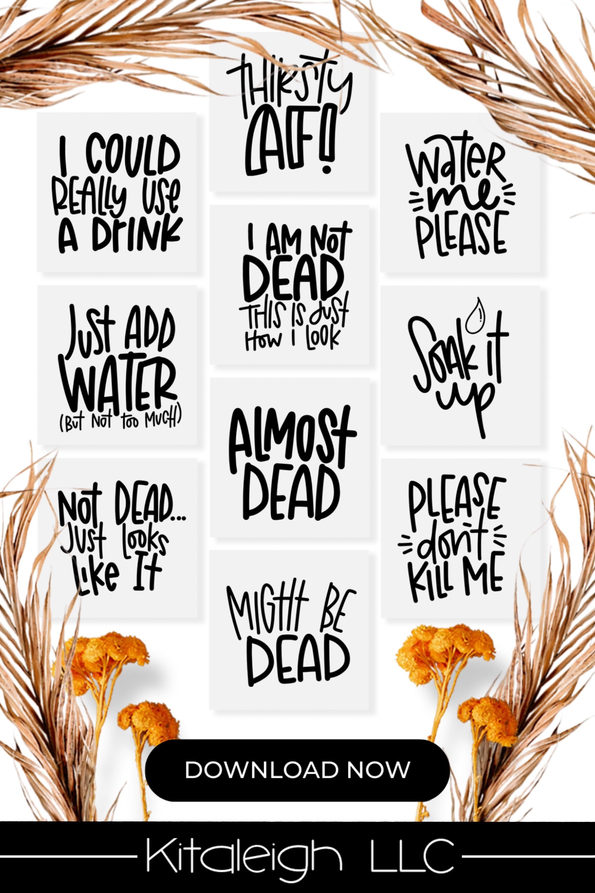 Hand Lettered Plant Quotes Vol 2