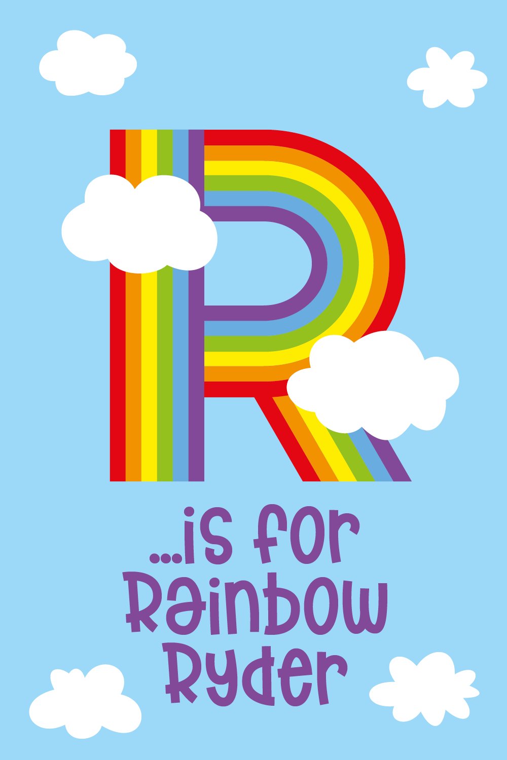 RAINBOW RYDER | A Rainbow Monogram Alphabet Set