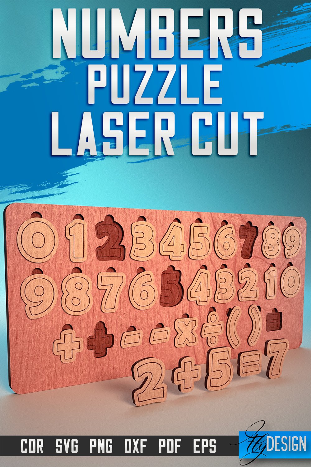 Numbers Puzzle SVG | Laser Cut and Engraving