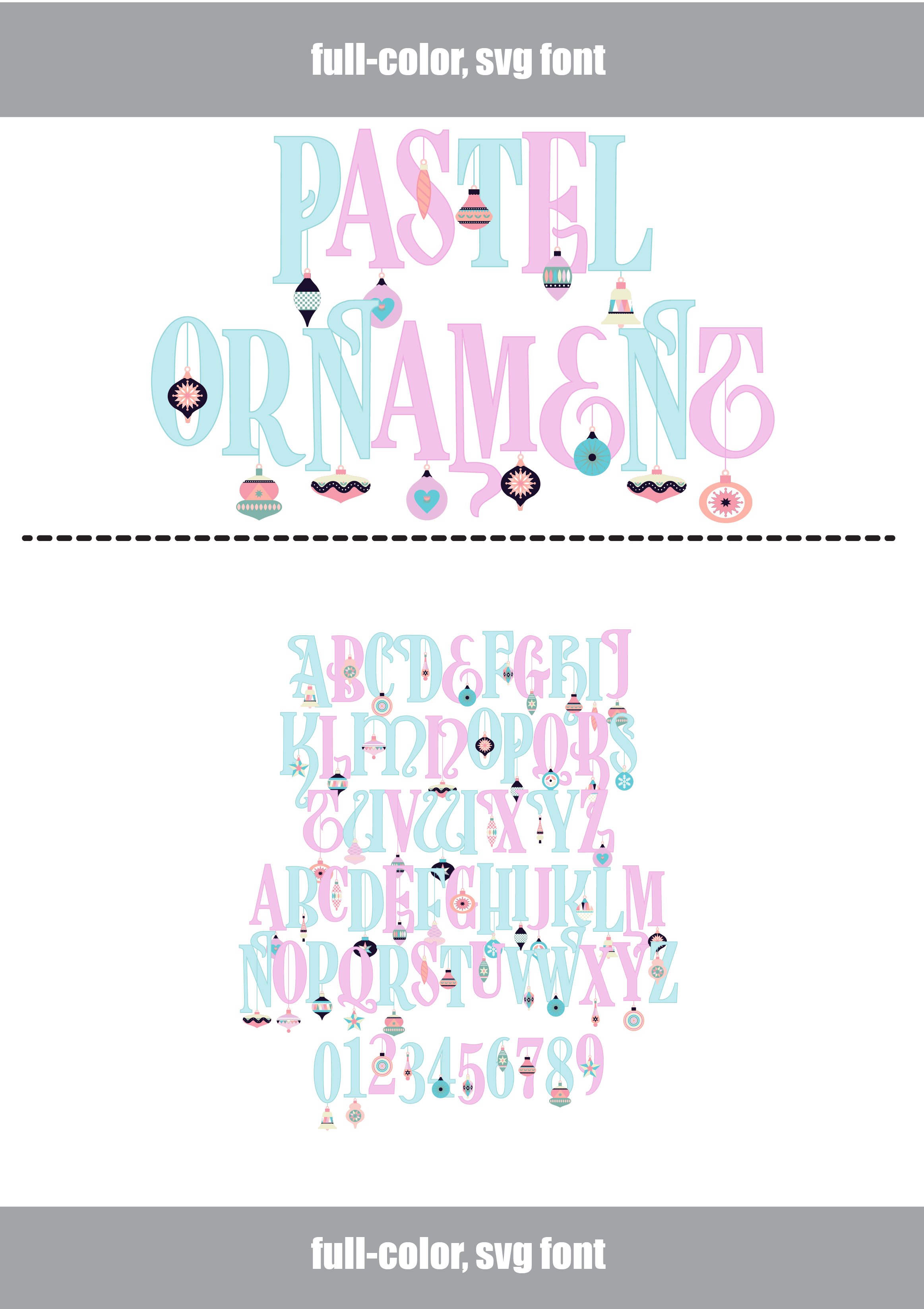 Full Color SVG Font great for Christmas