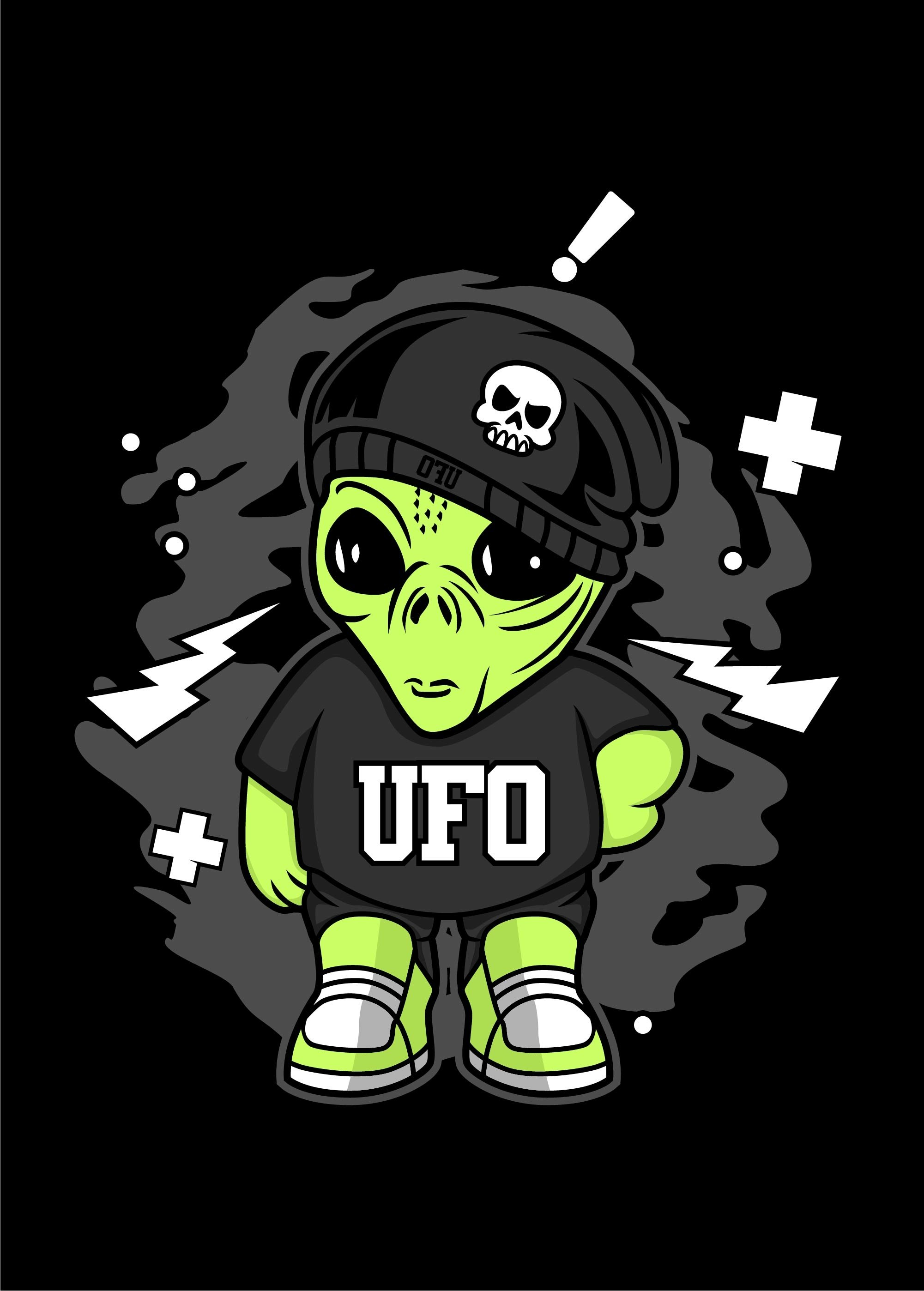 RAPER ALIEN UFO CARTOON