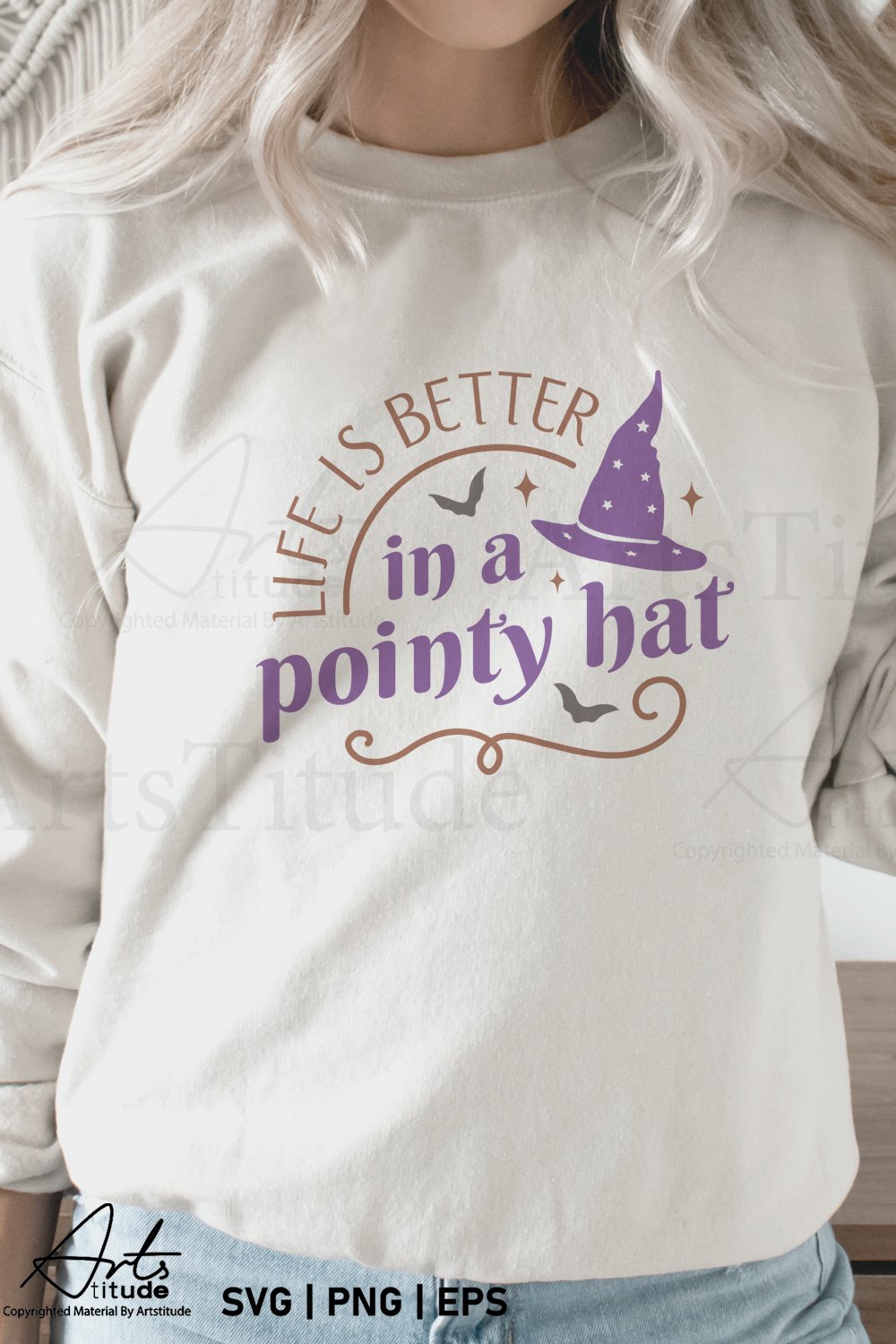Funny Halloween SVG PNG, Life is Better in a Pointy Hat