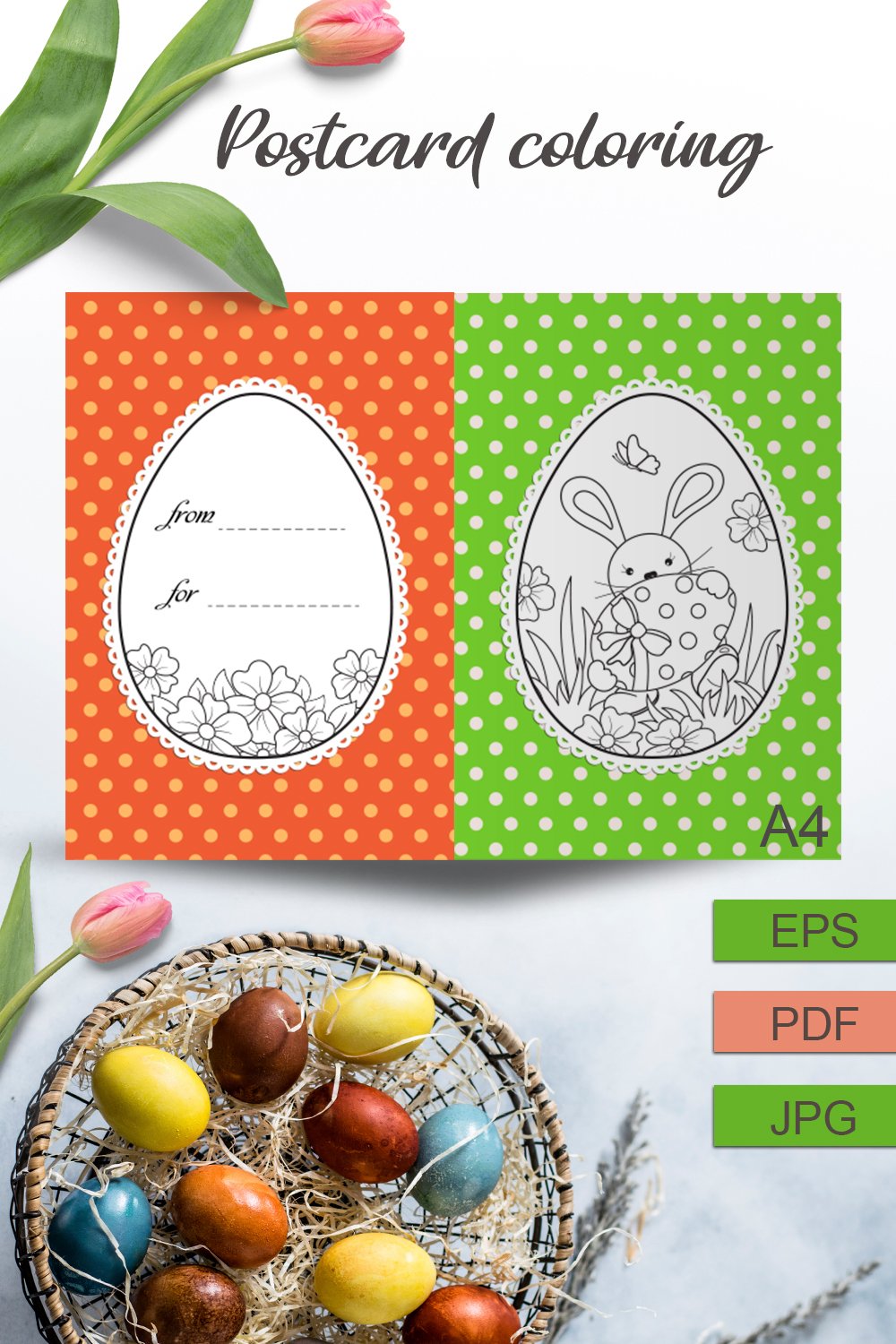 Easter card coloring