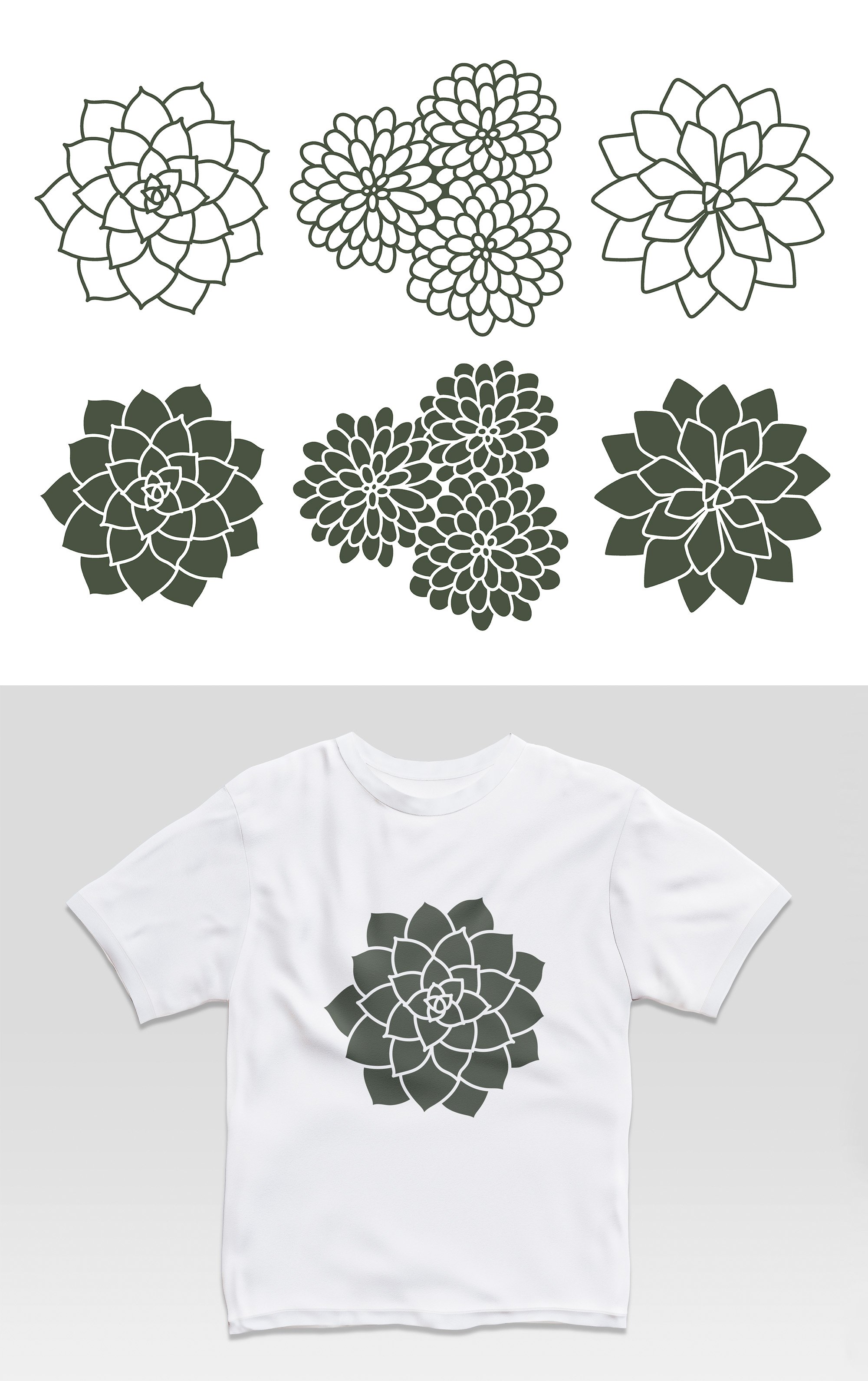 Succulent SVG Bundle | Succulents SVG Files for Cricut