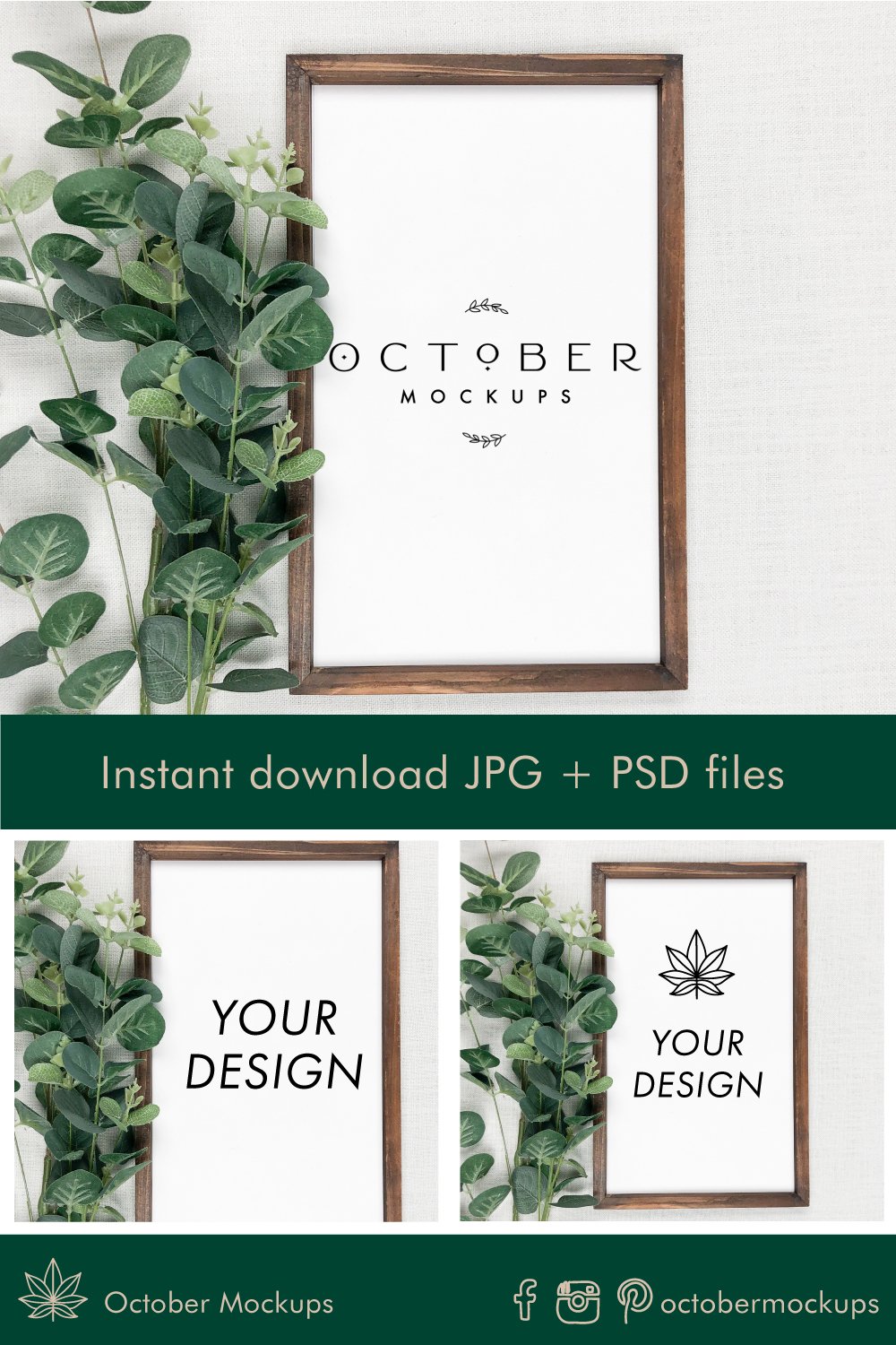 Farmhouse Sign Mockup in PSD and JPG | Home decor mockup