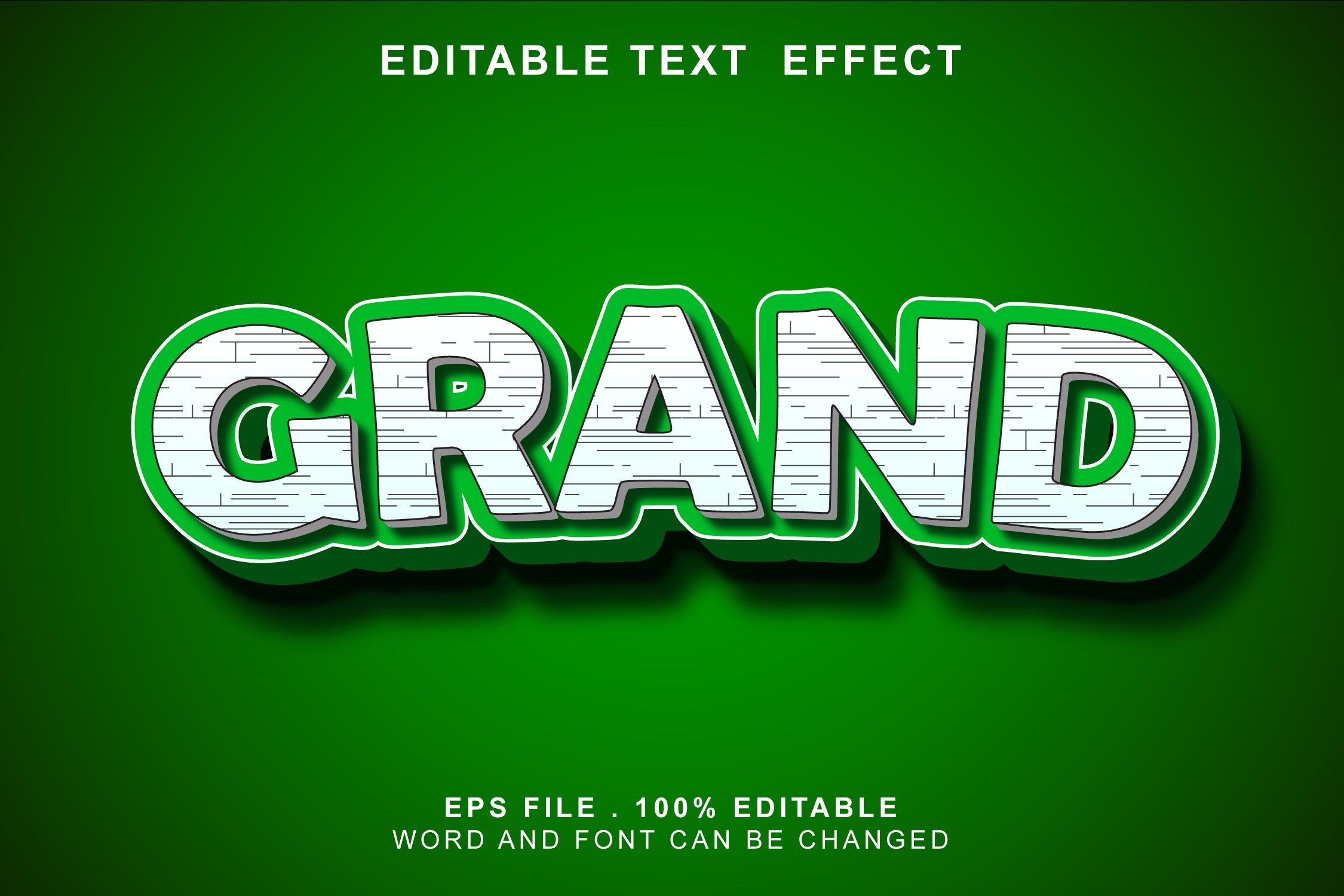 text effect editable grand