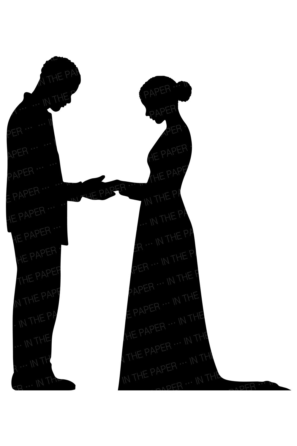 Praying Couple SVG | Black Silhouette Woman Man (3169257)