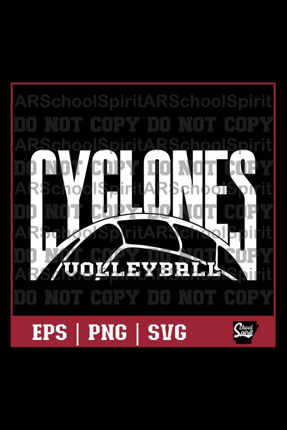 Russellville Cyclones Volleyball Design