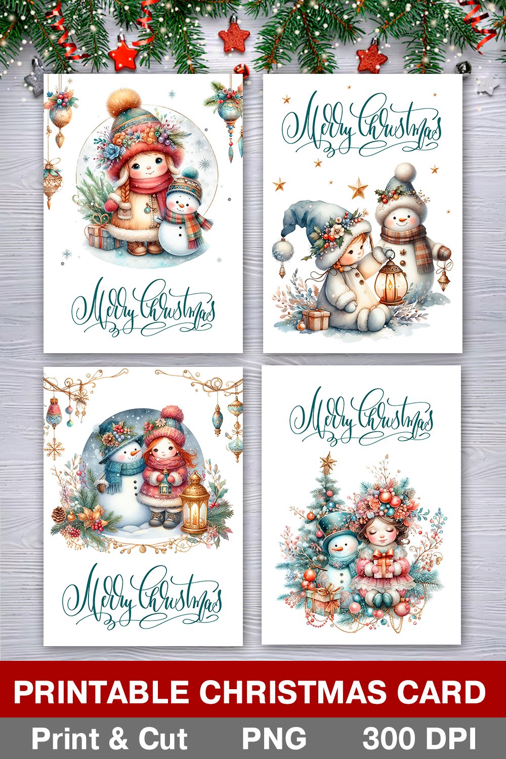 Merry Christmas Card printable