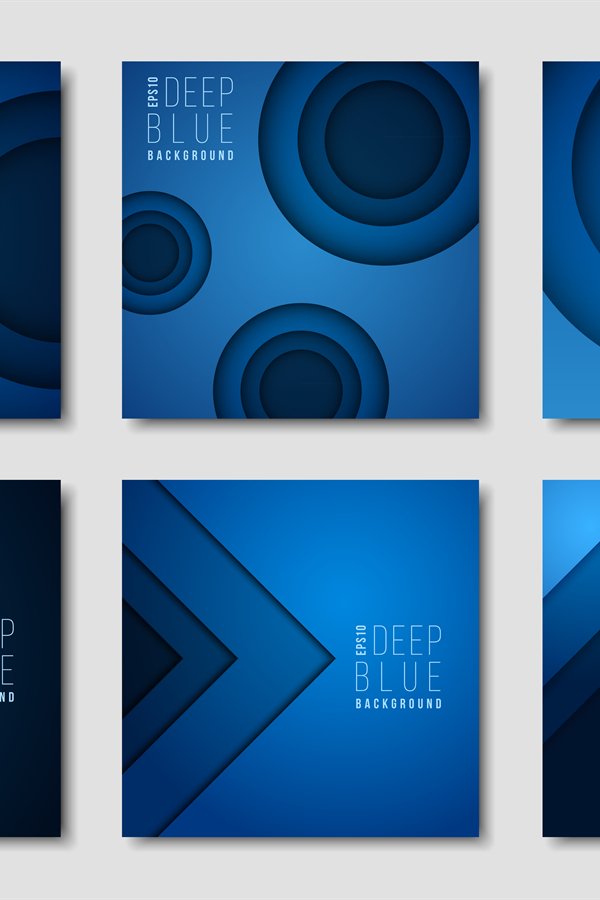 Advertisement newsletter design templates. Vector blue backd