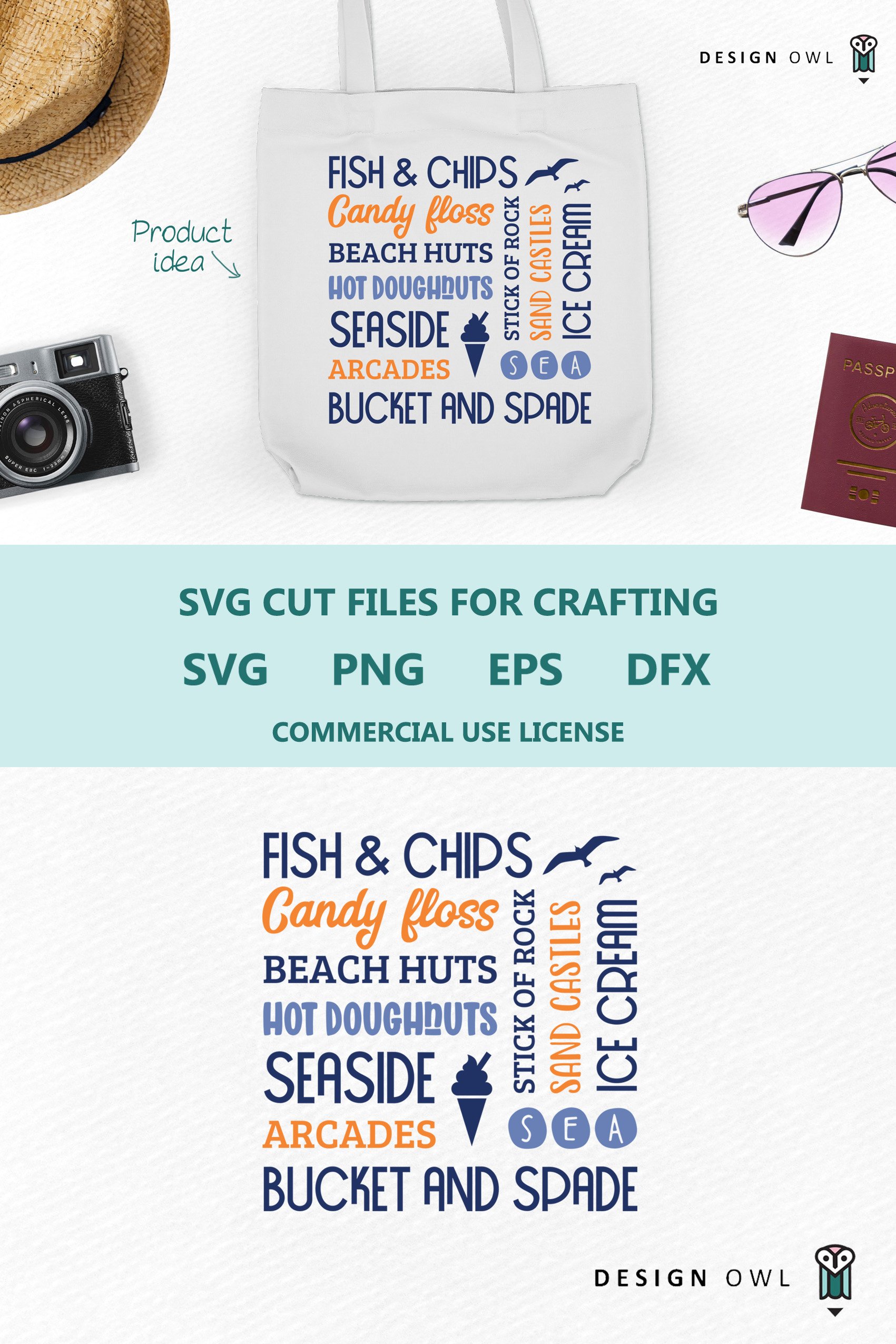 British seaside word art - Seaside SVG