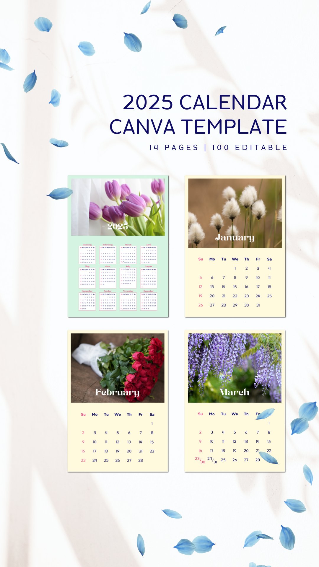 2025 CALENDAR CANVA TEMPLATE (4951140)