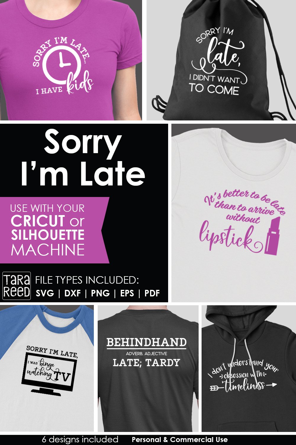 Sorry Im Late SVG for Cricut - Running Late Shirt Designs