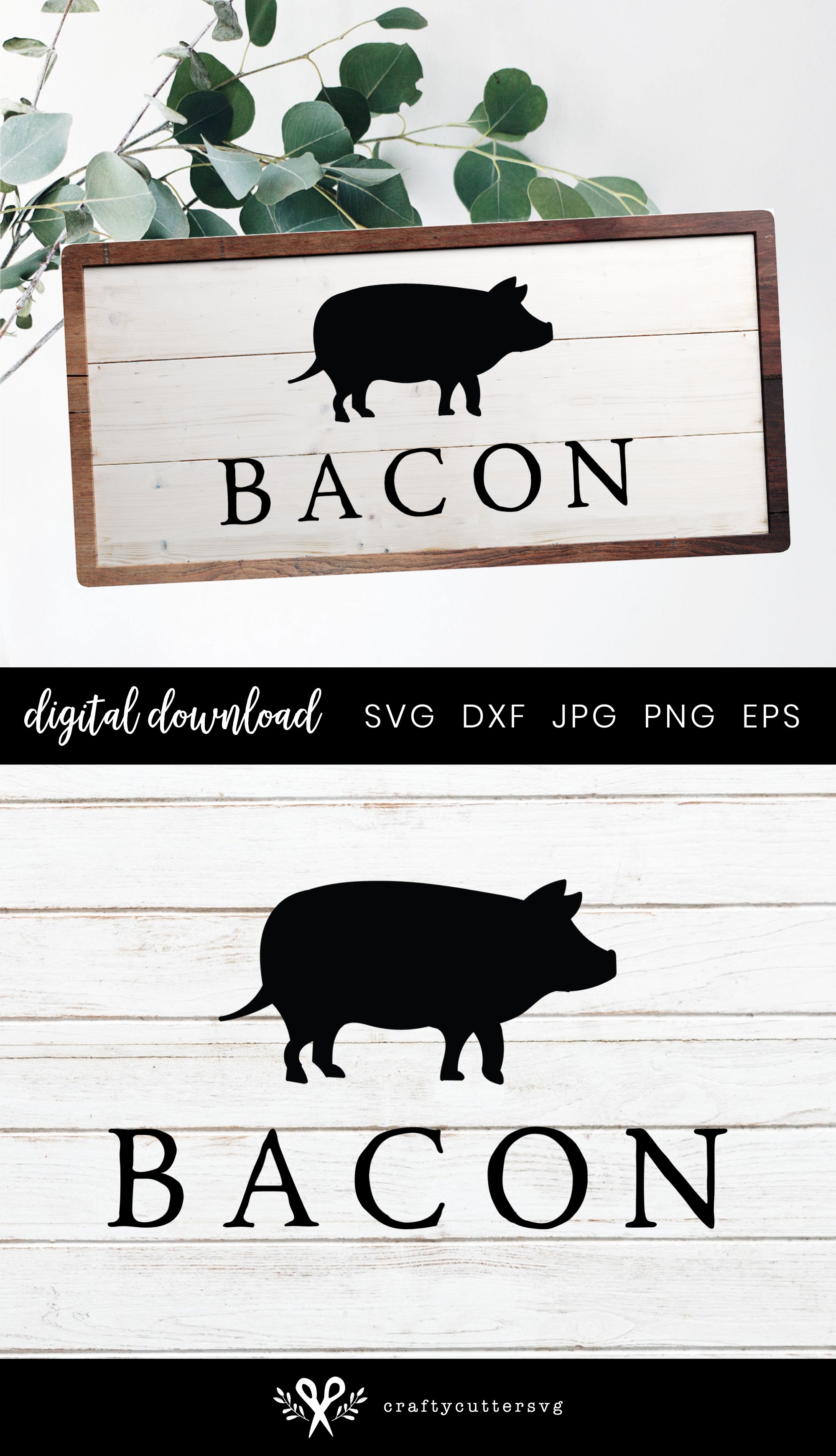 Bacon | Farm sign | Farmhouse Sign Svg cutting files