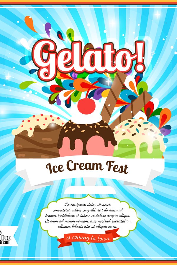 Ice cream fest poster