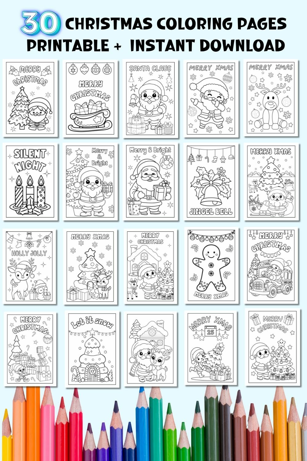 30 Christmas Coloring Pages