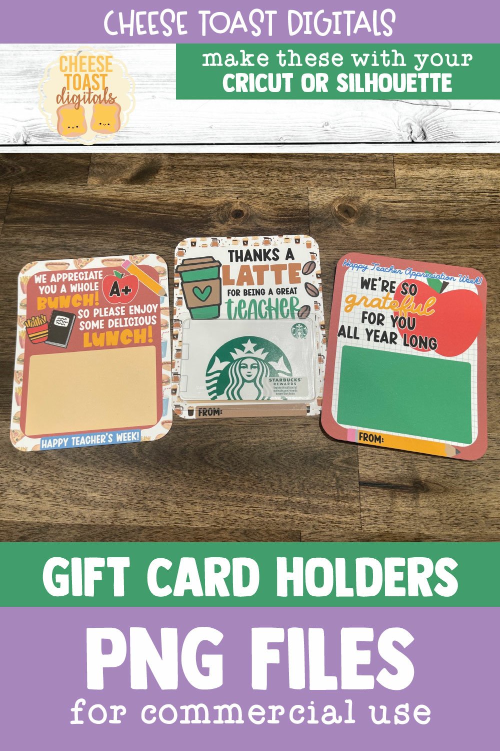 Teacher Appreciation Gift Card Holder PNG Money Card