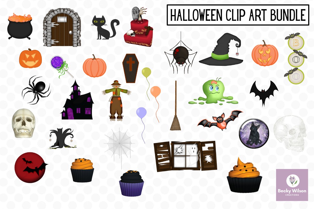 Halloween Clip Art Bundle (1586994)