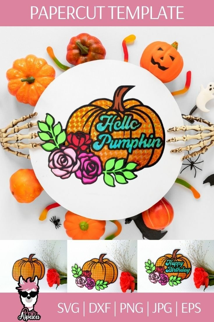 Pumpkin layered papercut