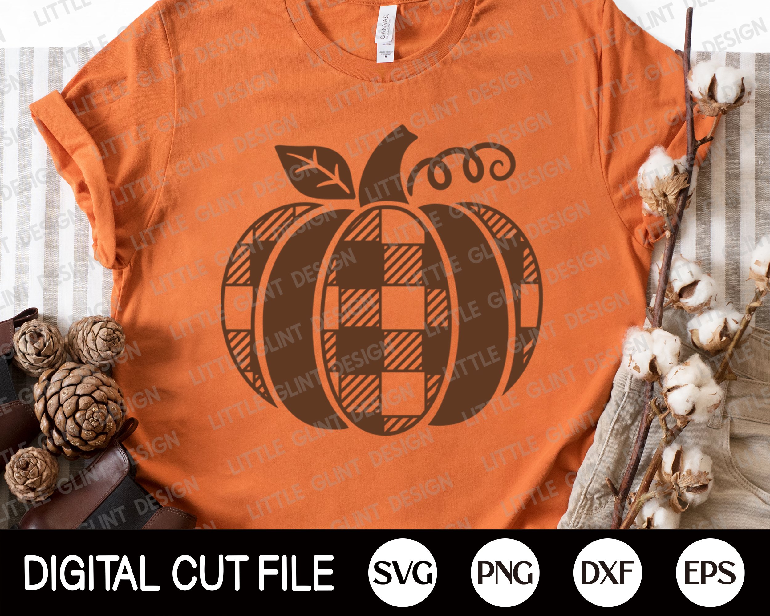 Fall SVG, Buffalo Plaid Pumpkin, Autumn, Pumpkin, Fall Shirt