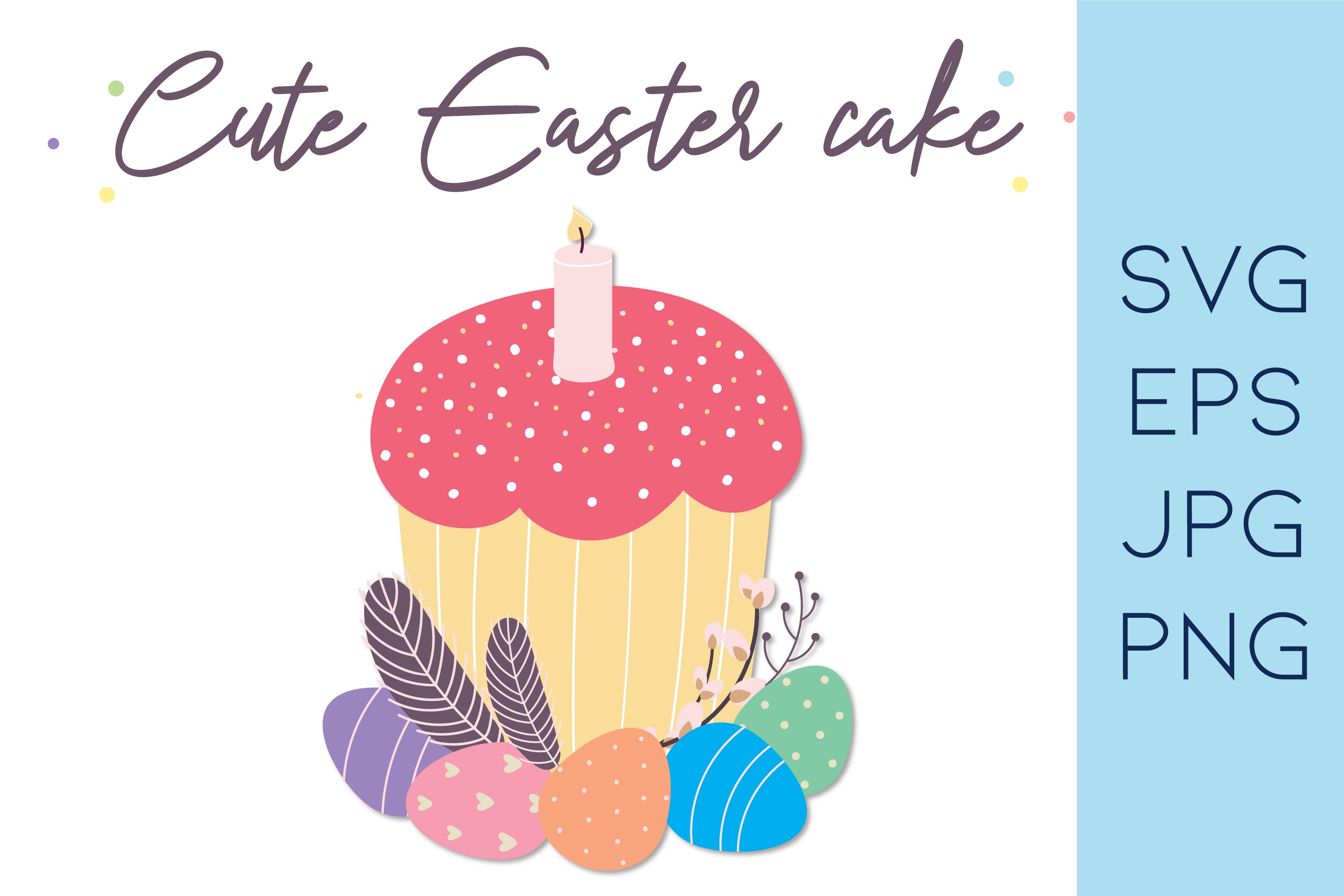 Easter cake SVG | Cupcake SVG | Easter eggs