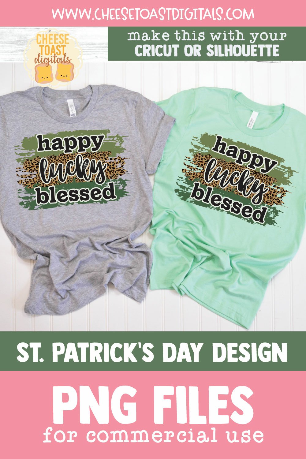 Happy Lucky Blessed | St Patrick's Day Sublimation PNG