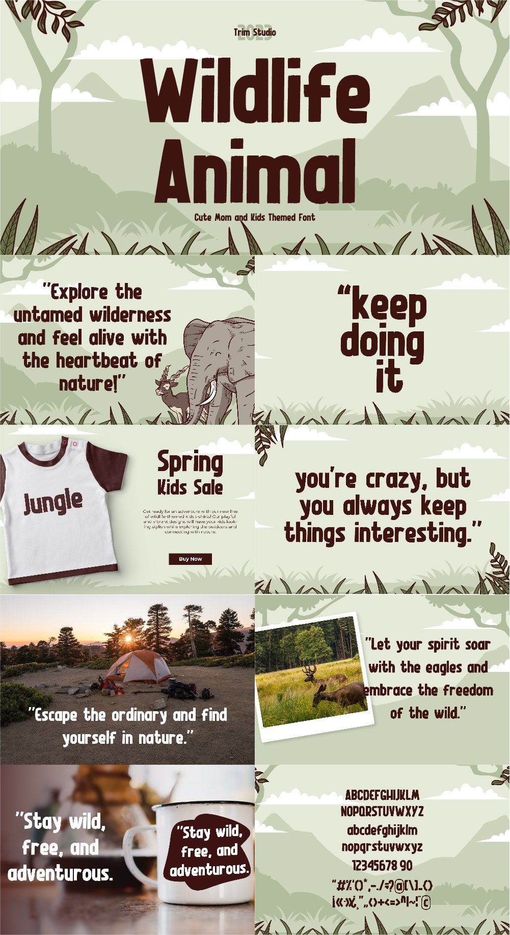 Wildlife Animal - a sharp and cutting-edge typeface