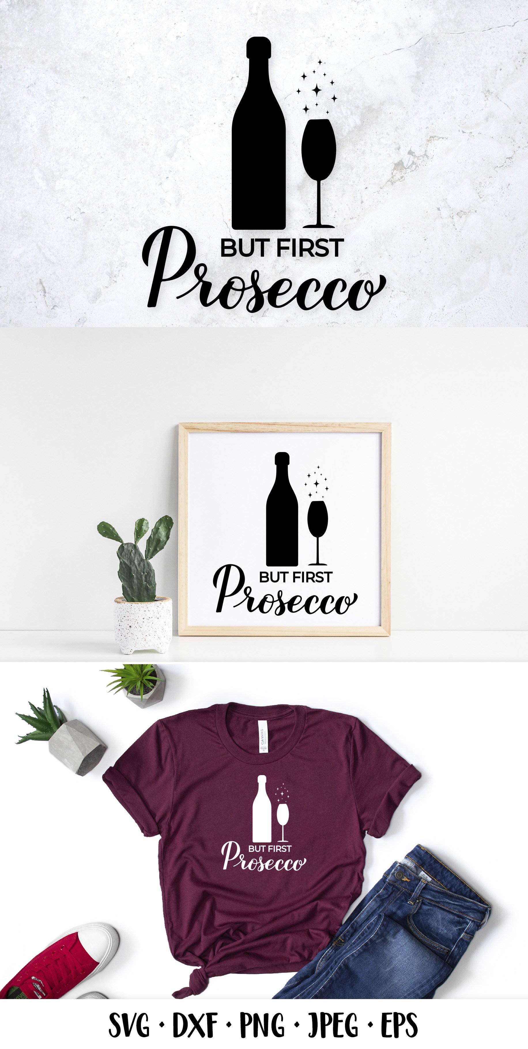 But first Prosecco SVG. Funny drinking quote. Alcohol saying