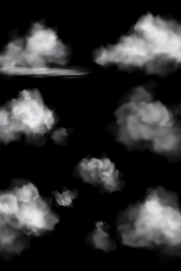 Cloud realistic. Sky white clouds in air, fog effect fluffy