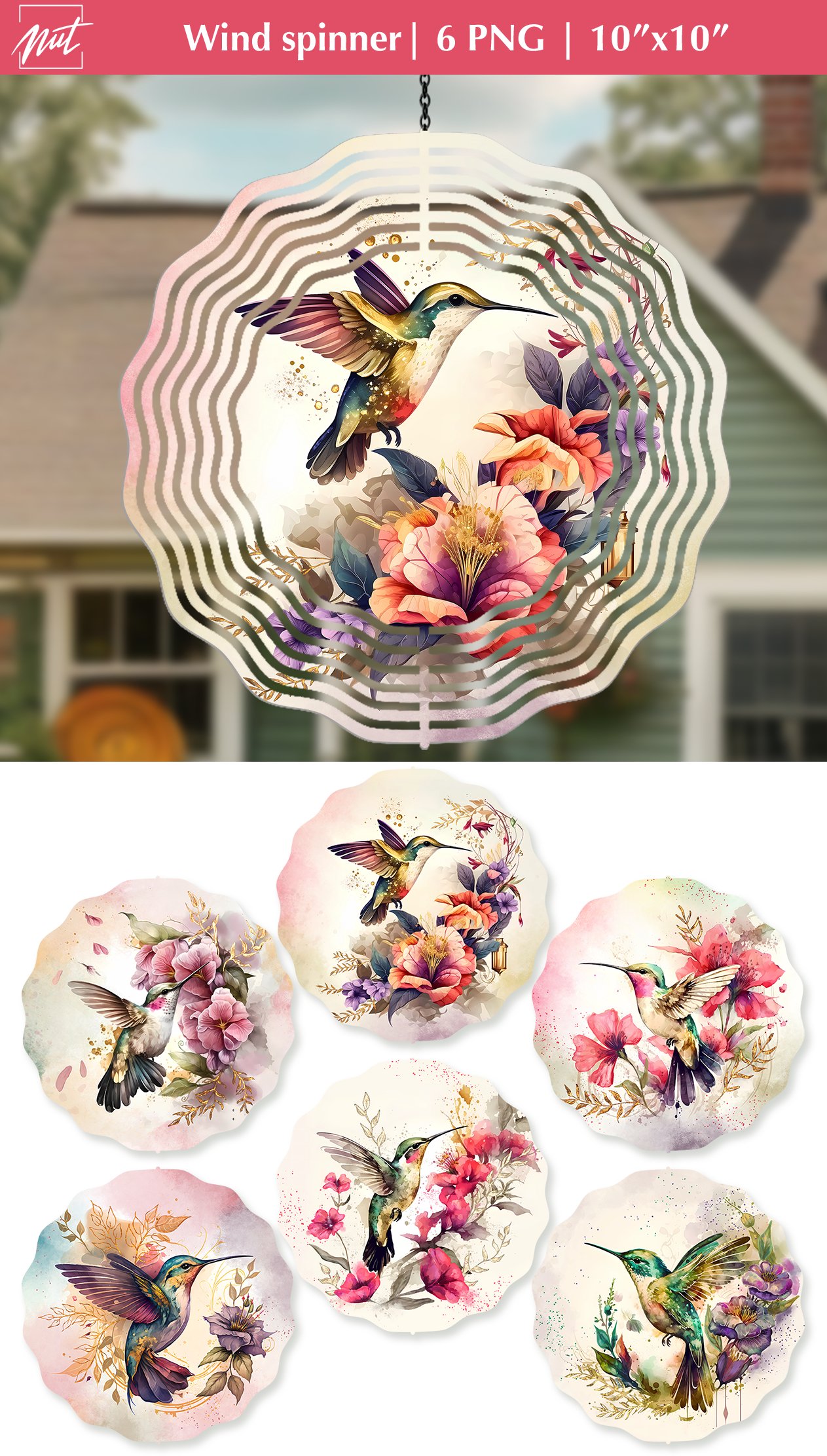 Wind spinner sublimation designs