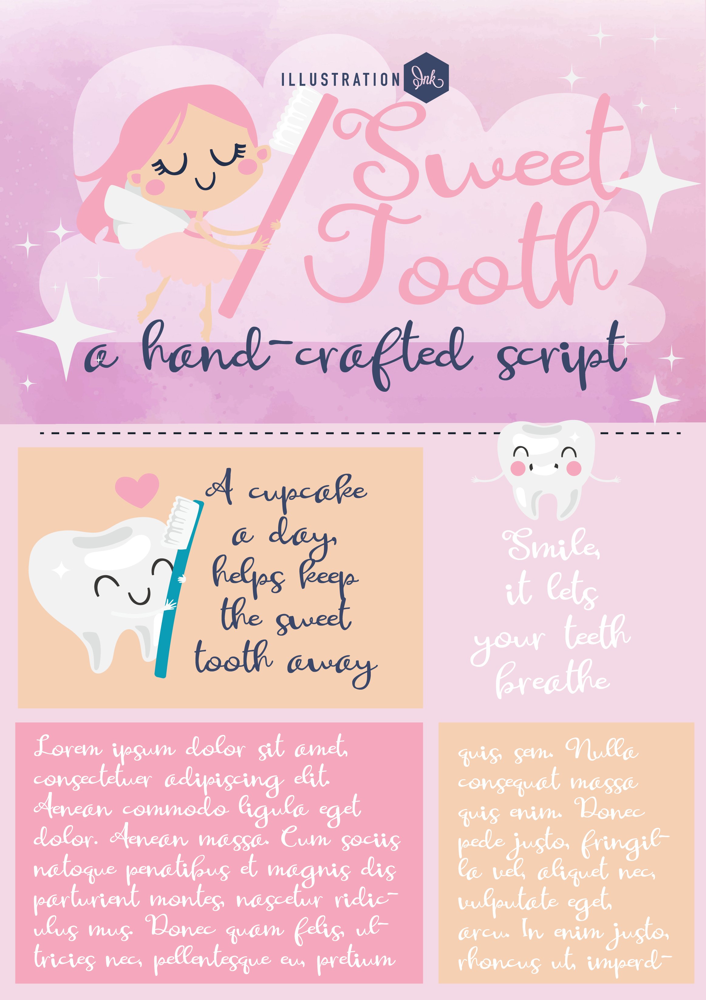 Hand-crafted, hand-written, script font