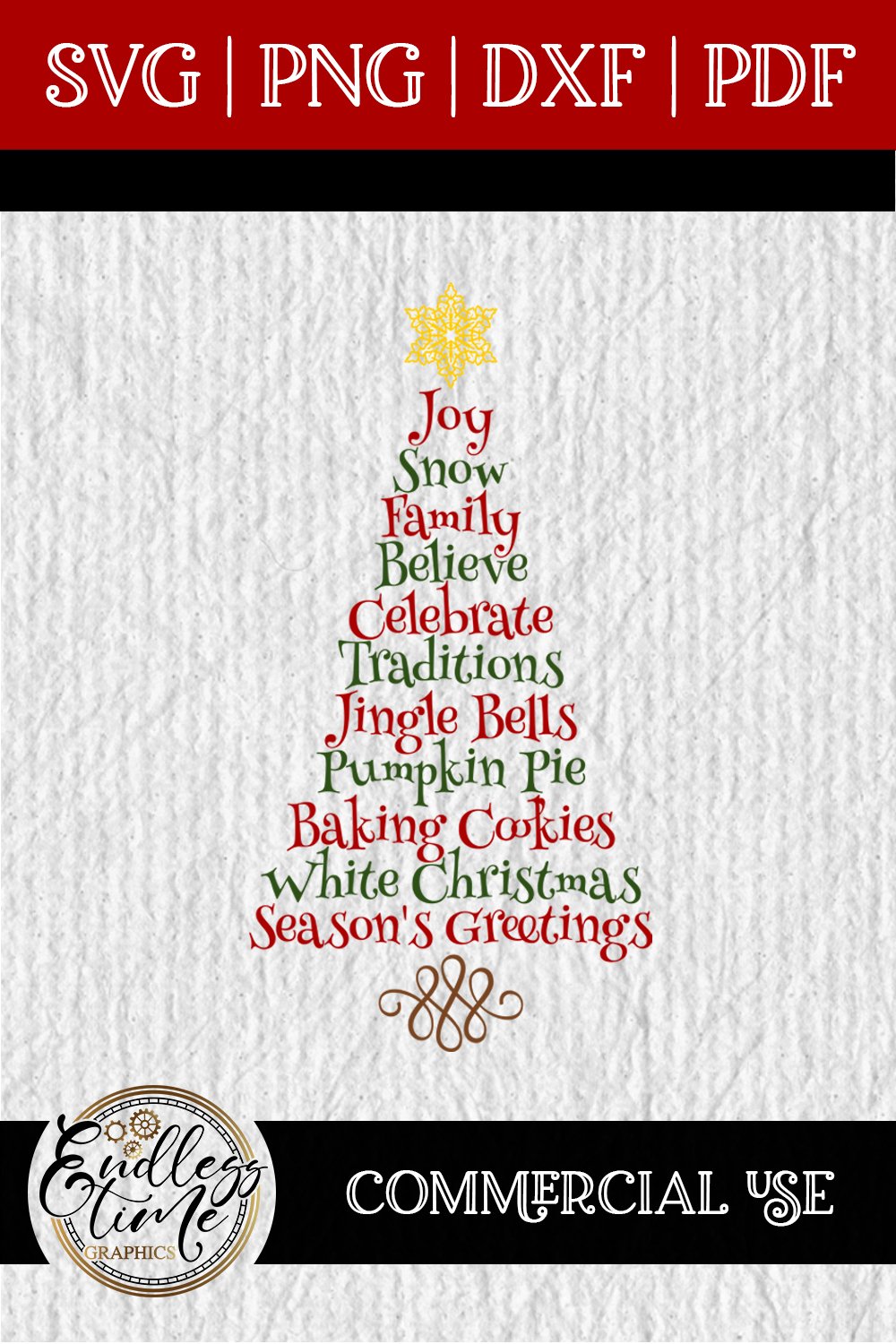 Christmas Tree Word Art | A Beautiful Holiday SVG
