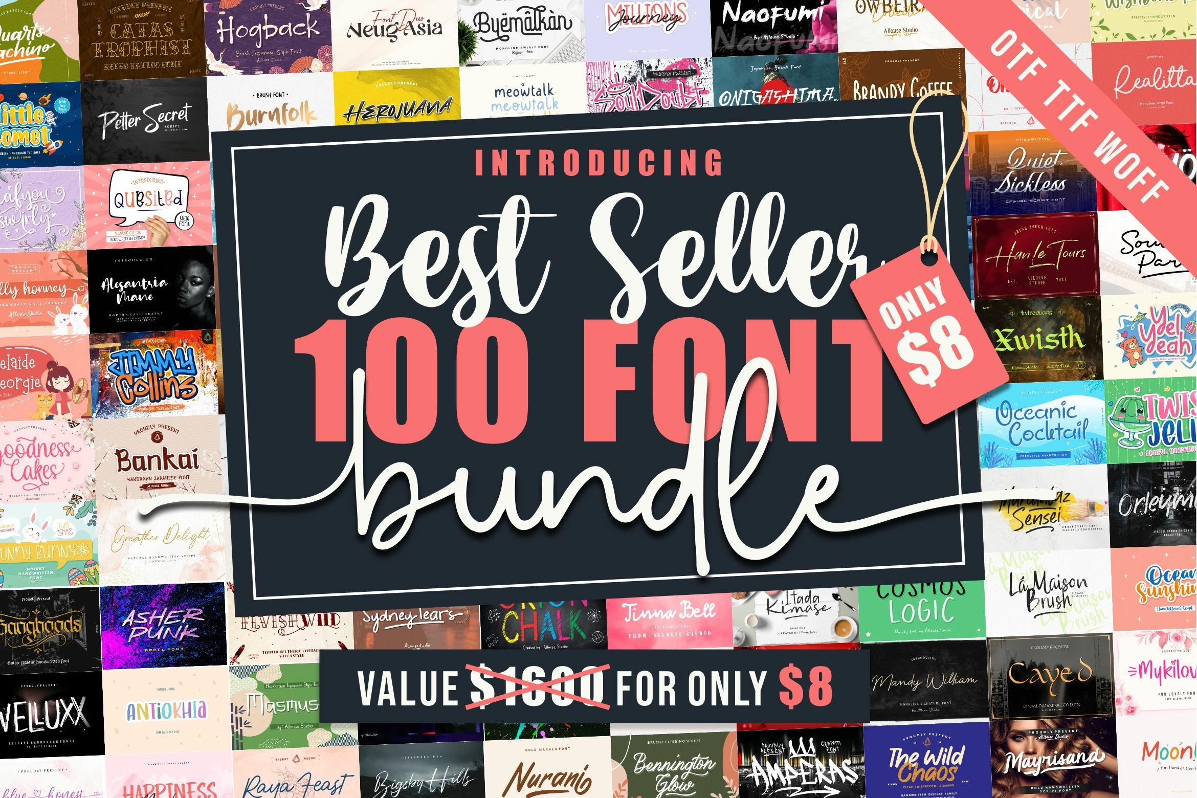 Ultimate Crafting 100 Font Bundle (1423215)