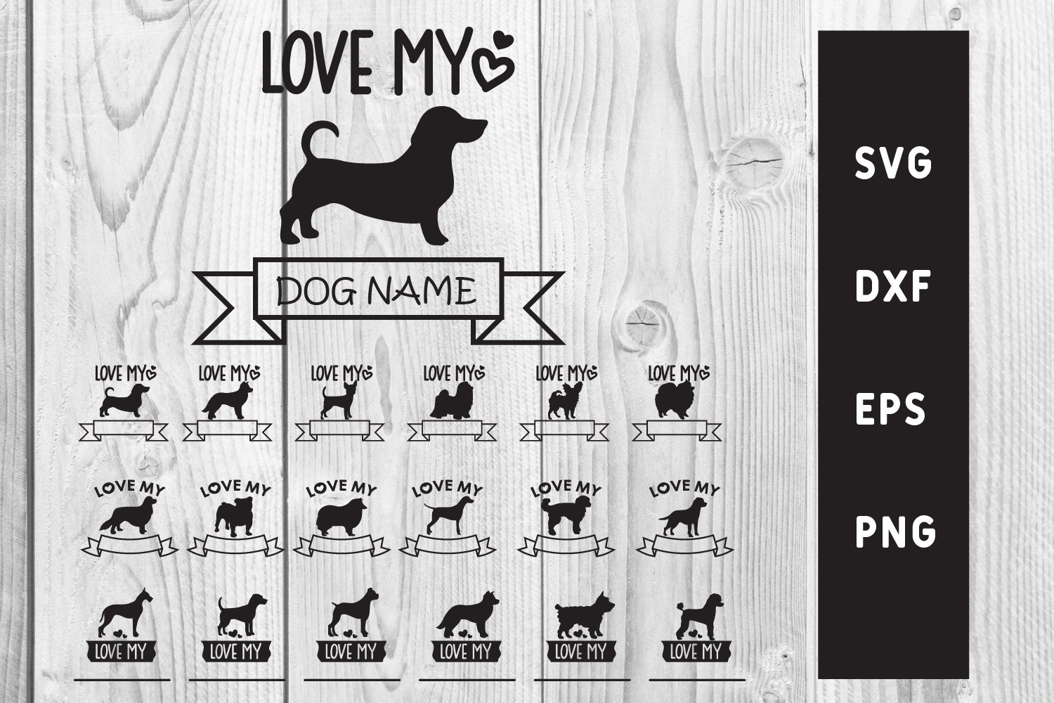 Pet Dog SVG, dog illustration cut file
