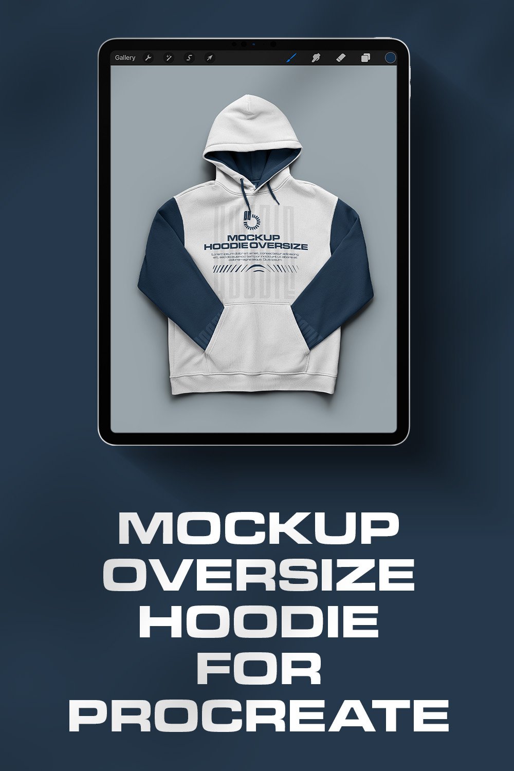 4 Mockups Unisex Oversize Hoodie for Procreate (4090932)