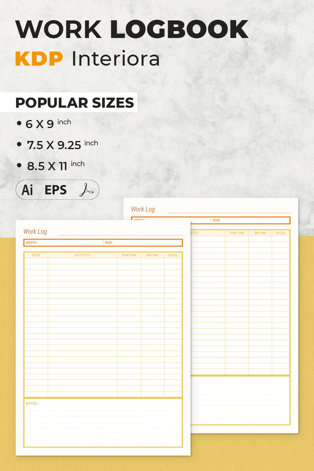 Work Logbook | KDP Interior Template
