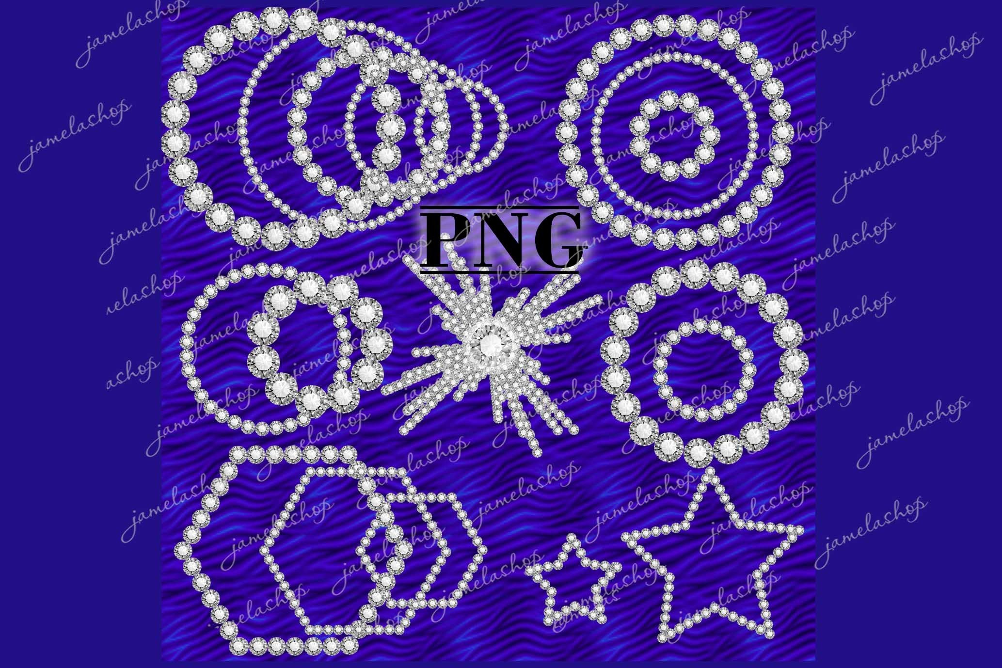 Diamond frame and borders clipart , Rhinestone overlay png