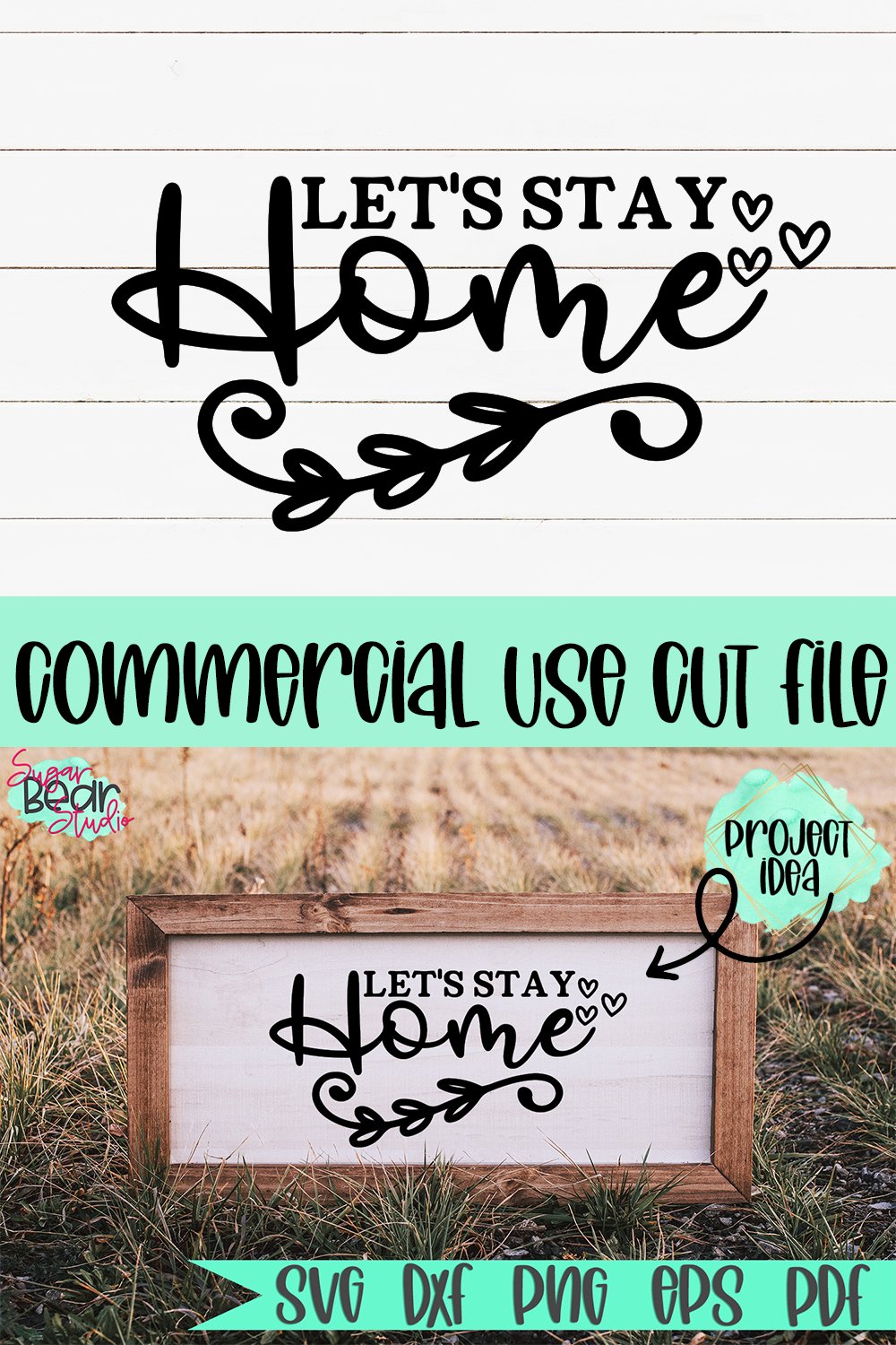 Let's Stay Home | A Quote SVG (1267249)