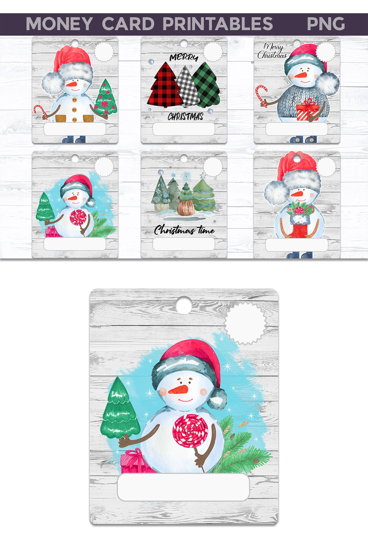 Christmas Tree Money Card | Snowman Money Card Holder