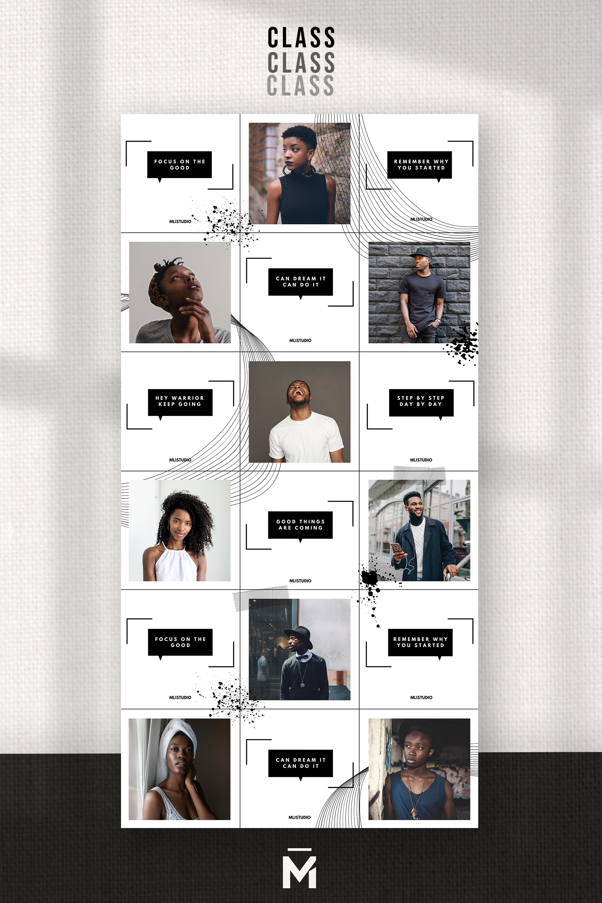 Class PUZZLE TEMPLATE for Instagram - Editable with Canva