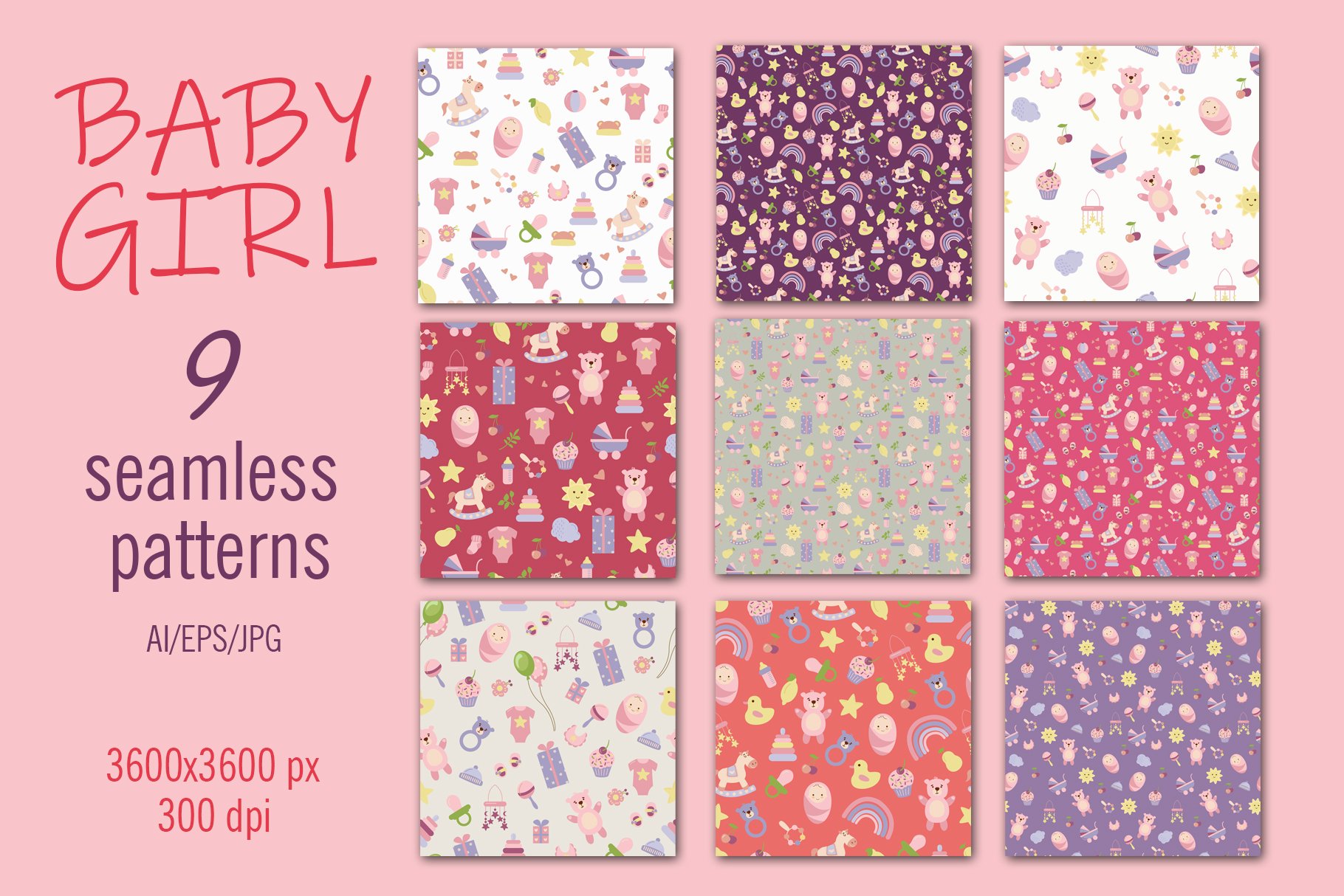 BABY GIRL - Digital paper