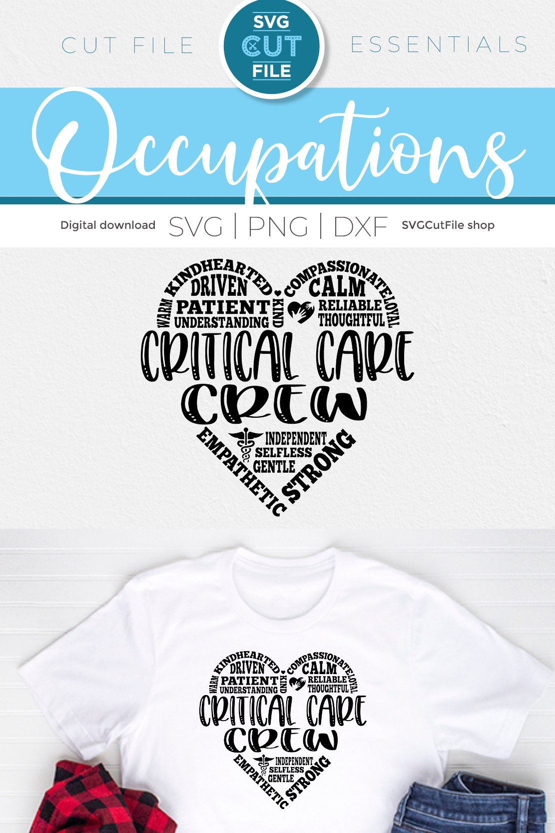 Critical Care SVG perfect for gifts like shirts and totes