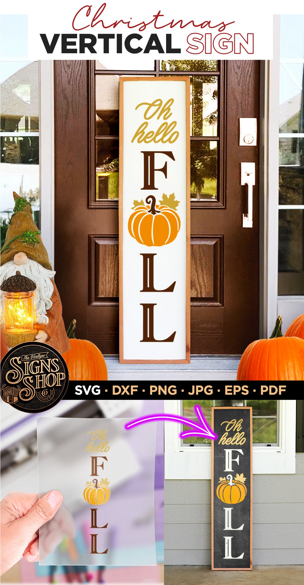 Fall and Autumn SVG Vertical Signs