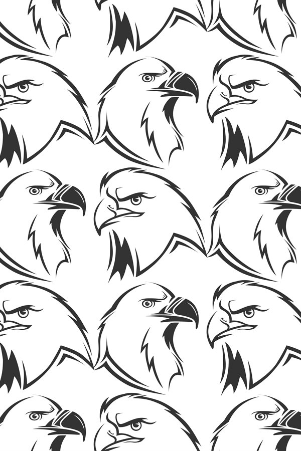 Eagles vector seamless pattern design